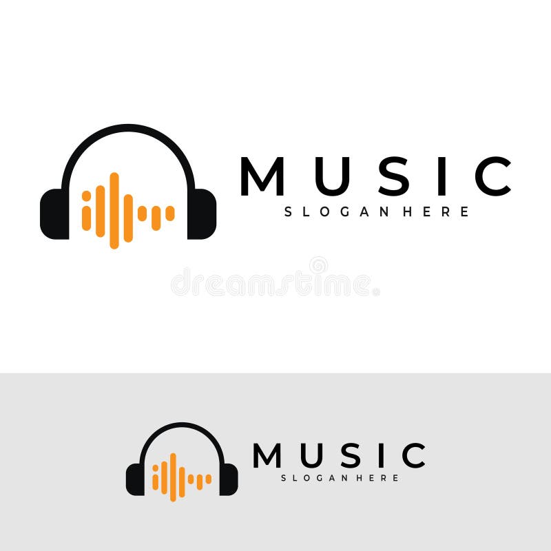 Music Logo Vector Design Template Stock Vector - Illustration of gold ...