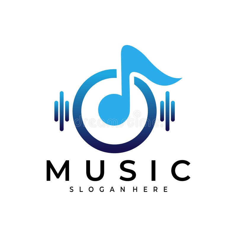 Music Logo Vector Design Template Stock Vector - Illustration of ...