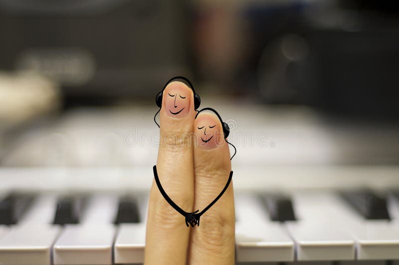 Music lovers stock image. Image of cheerful, married - 14438245