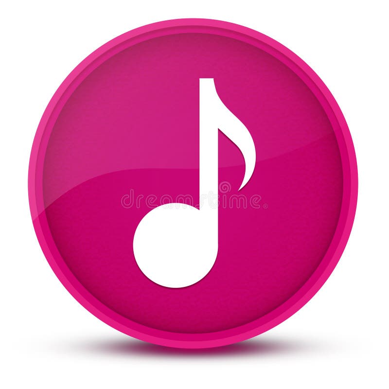 Music Luxurious Glossy Pink Round Button Abstract Stock Illustration ...