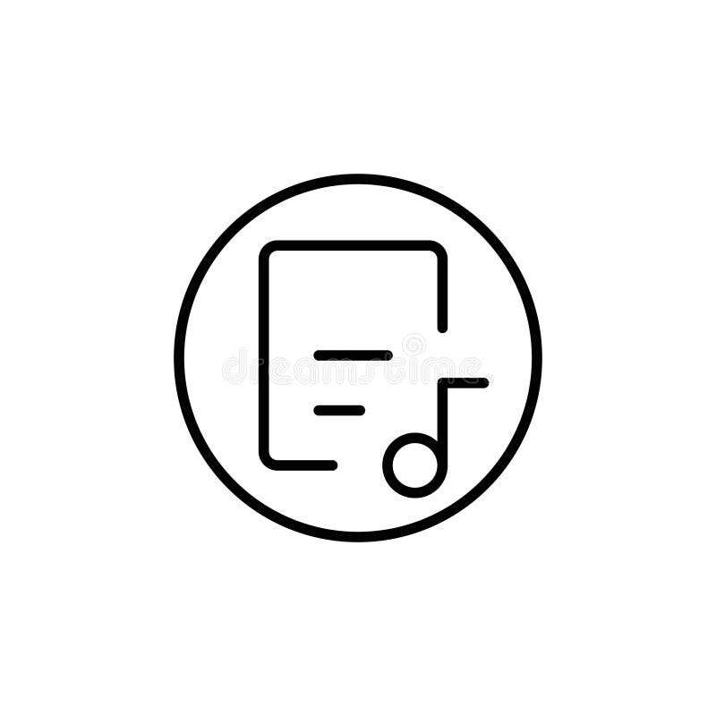 Music Lyrics Icon Thin Vector Set Stock Vector - Illustration of design ...