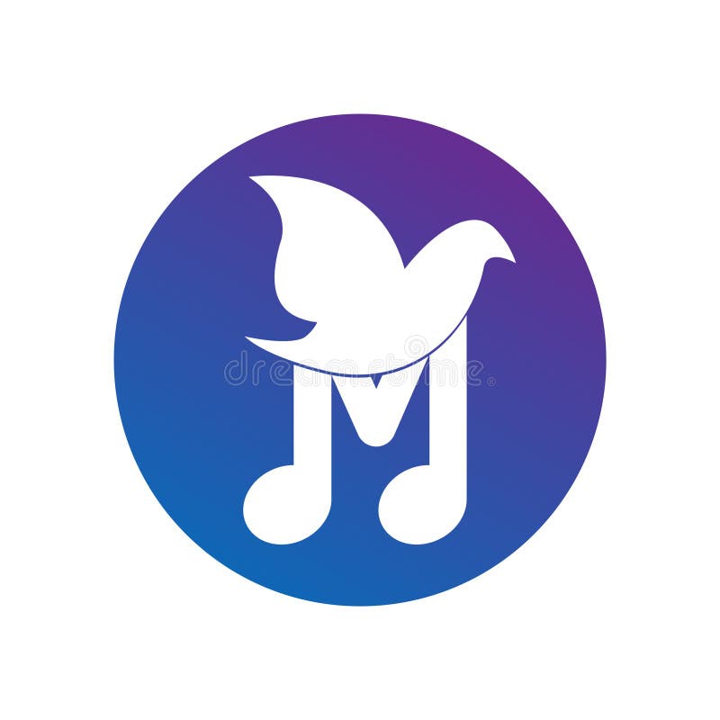 Music M Logo Design. Bird M Logo Design. M Logo Design. Eagle Bird Logo Design Stock Vector ...