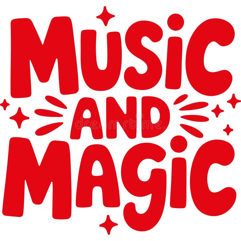 Music and Magic Bold Typography Stock Vector - Illustration of ...