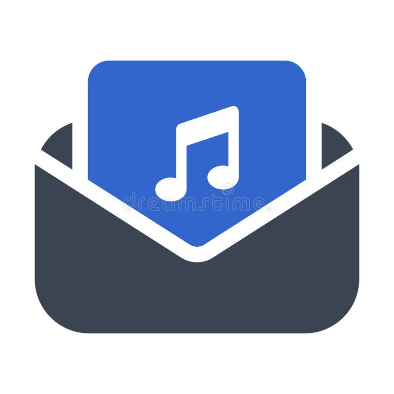 Music mail icon stock vector. Illustration of icon, play - 239873507