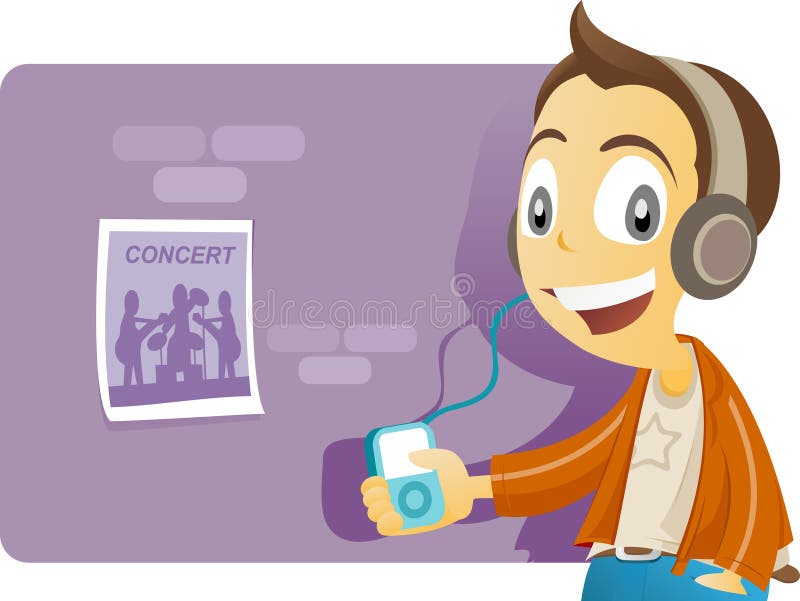 Cartoon Music Player Stock Illustrations – 14,444 Cartoon Music Player ...
