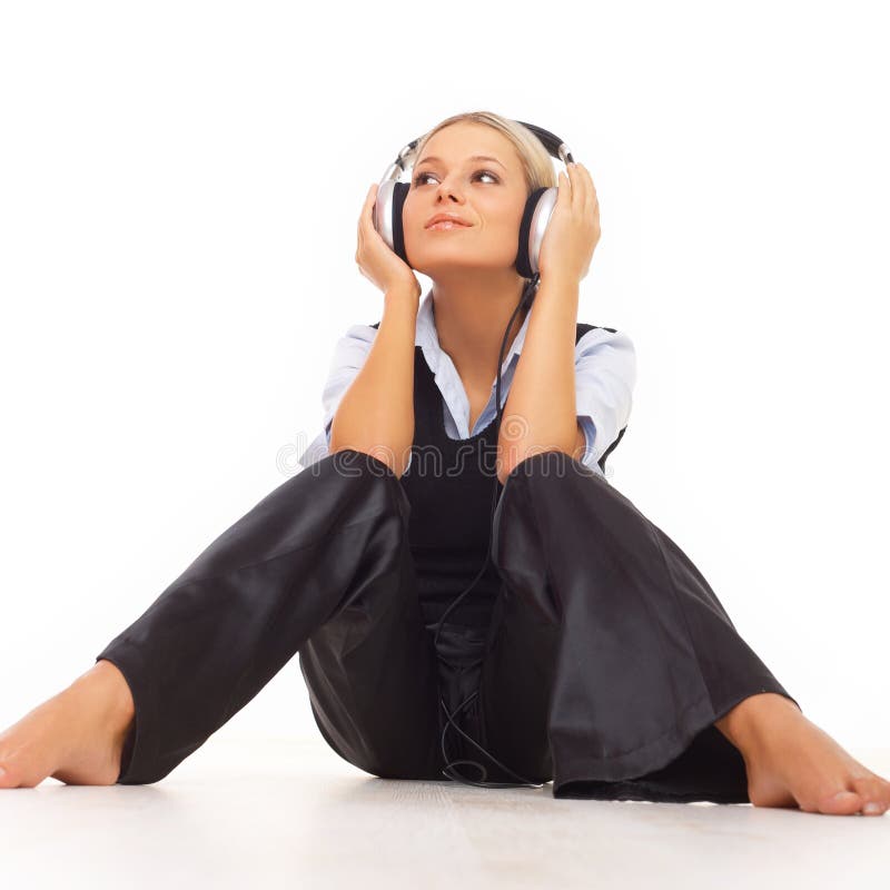 Music and me stock image. Image of female, cute, beauty - 4988619