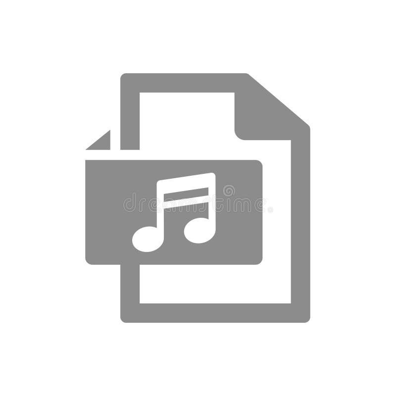 Music Media File Vector Icon Stock Vector - Illustration of file ...