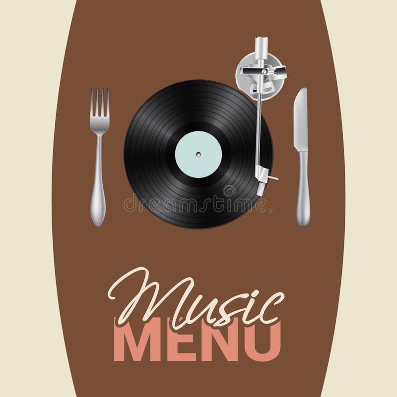 Music menu stock vector. Illustration of creative, meal - 69765861
