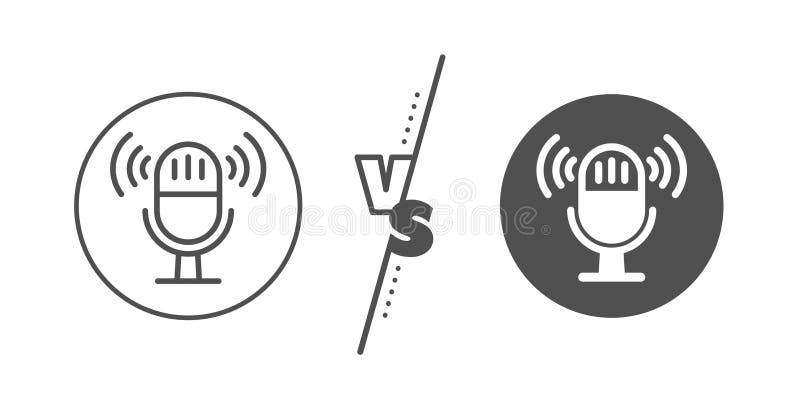 Microphone Line Icon. Music Mic Sign. Vector Stock Vector ... Microphone Line Icon. Music Mic Sign. Vector Stock Vector ...