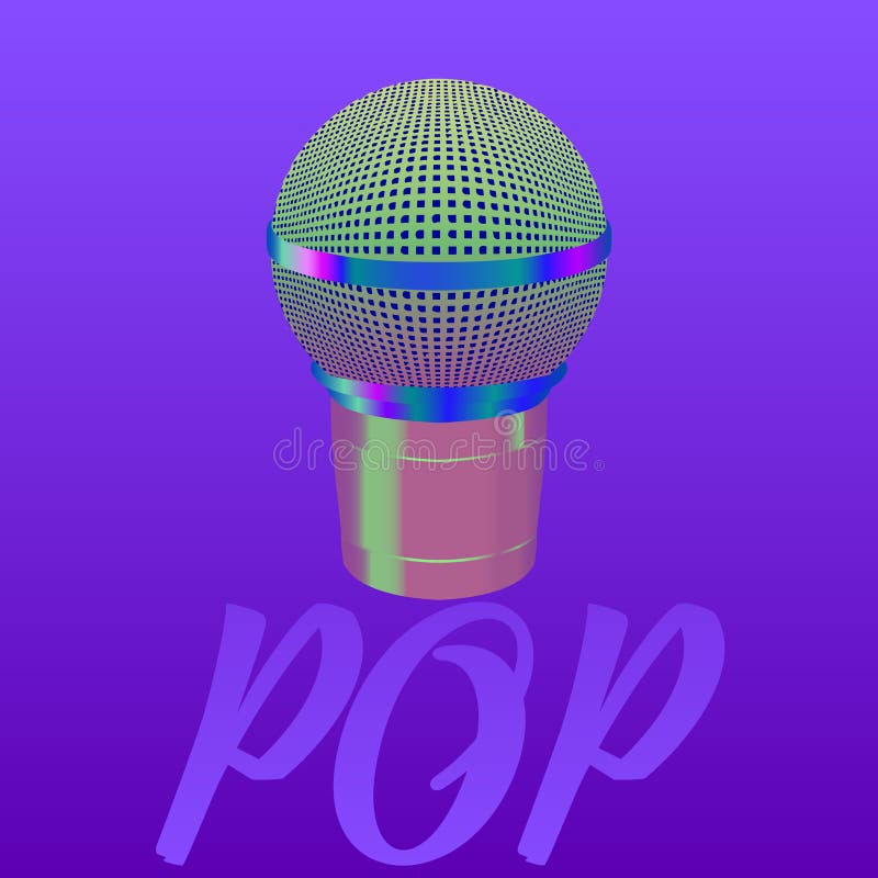 Music Microphone, Pop Music, Colorful Drawing Stock Vector ...