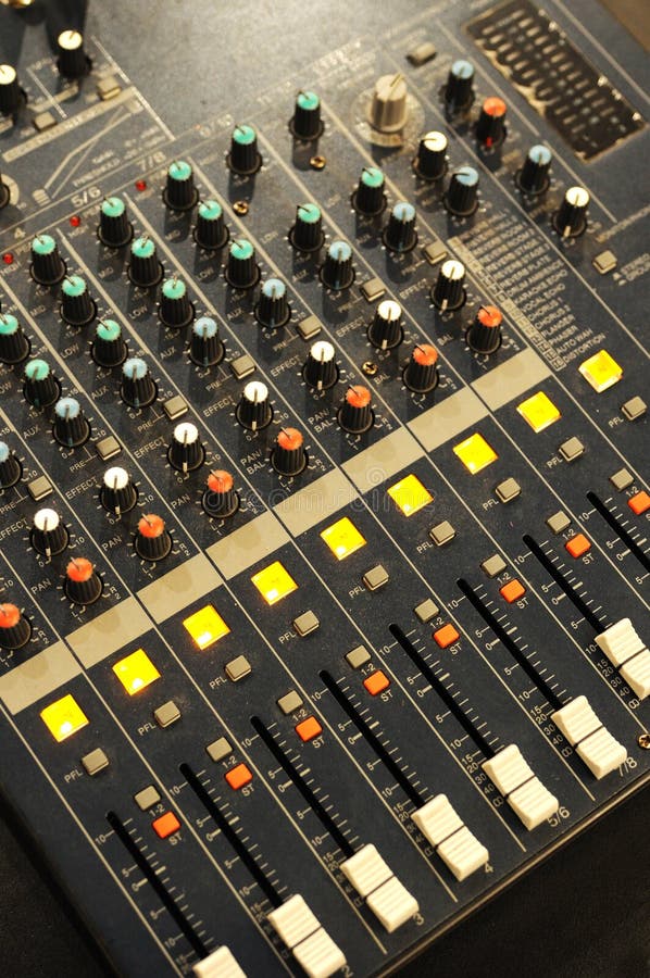 Sound and Music Mixer of DJ Stock Photo - Image of engineering, bright ...
