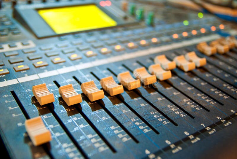 Sound and Music Mixer stock image. Image of electronic - 8094947