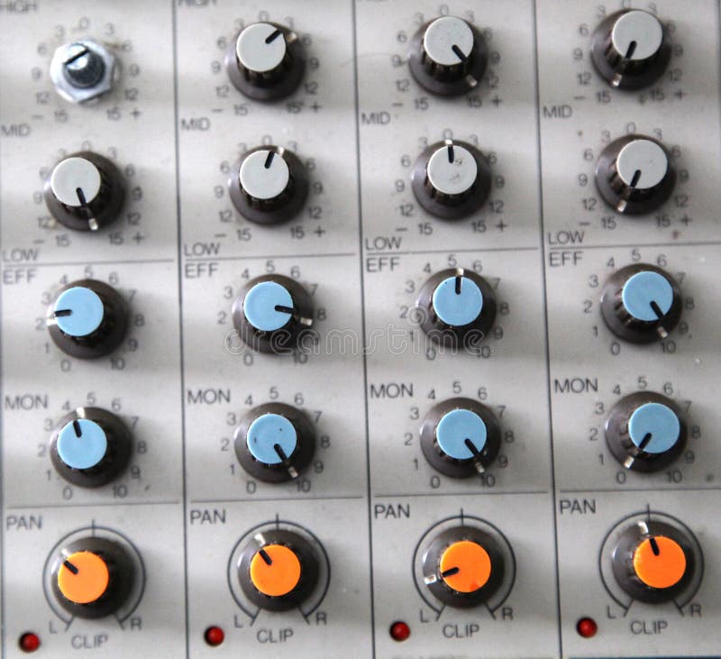 Music mixer stock photo. Image of knob, button, control - 26073896