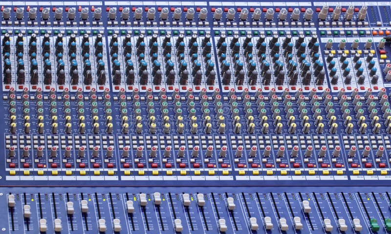 Audio Mixing Console stock photo. Image of deck, controls - 117800862