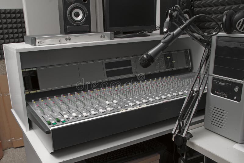 Music Mixer End Studio Microphone Stock Photo - Image of information ...