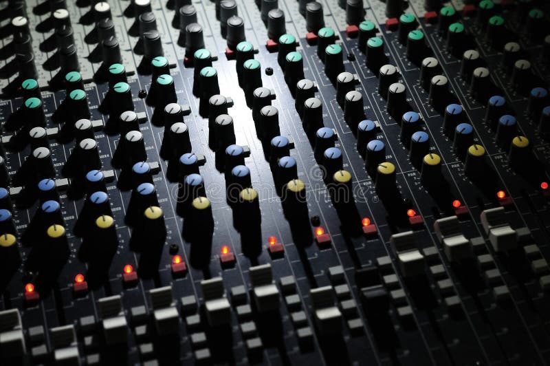 Music Mixer, Filled with Lights Stock Image - Image of digital ...