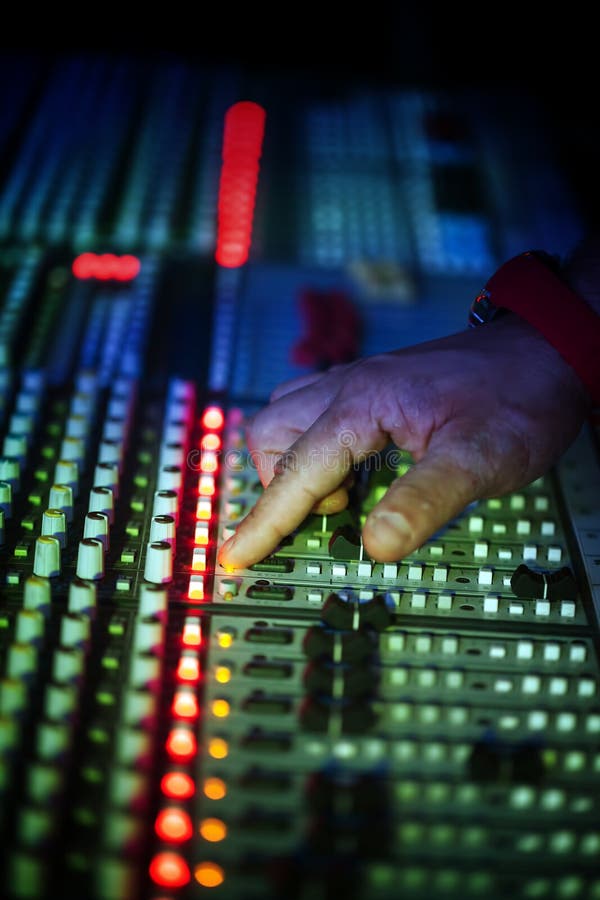Music Mixer Mastering Sound Stock Image - Image of equalizer, concert ...