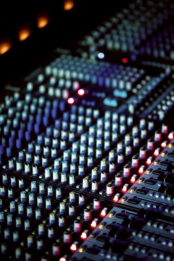 Music Mixer Mastering Sound Stock Photo - Image of equipment ...