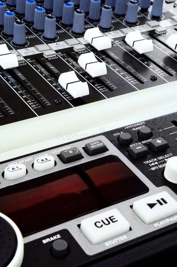 Music Equalizers & Mixers Console of DJ Stock Photo - Image of bright ...