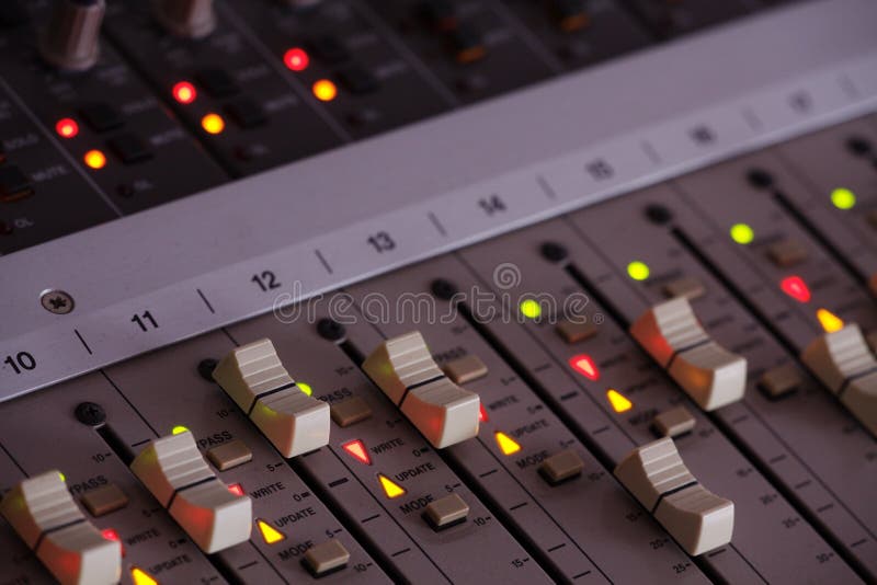 Music mixing console stock photo. Image of bass, control - 40988794