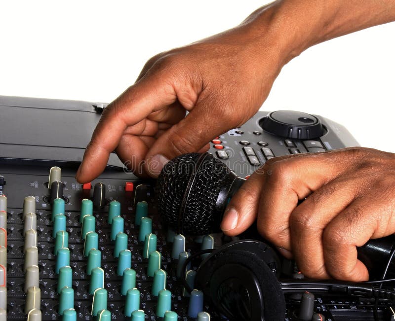 Music Mixing Desk in a Recording Studio with Digital Control Panel ...