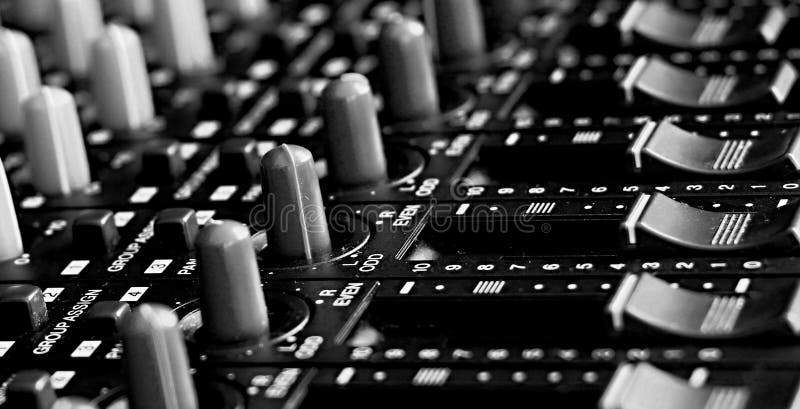 Music Mixing Desk in a Recording Studio with Digital Control Panel ...