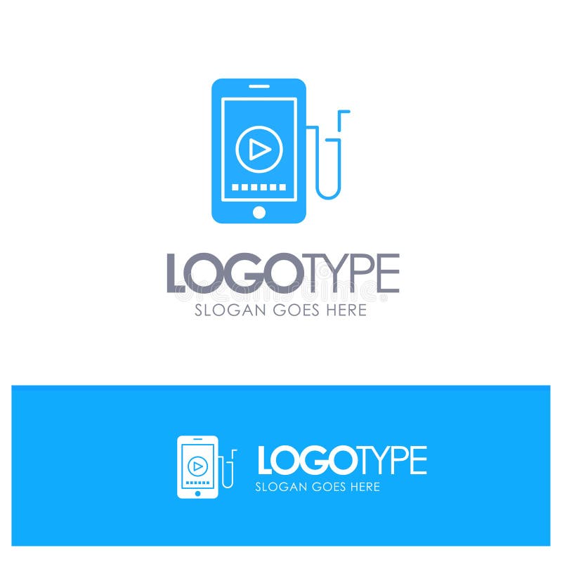 Music, Mobile, Cell, Education Blue Logo Vector Stock Vector ...