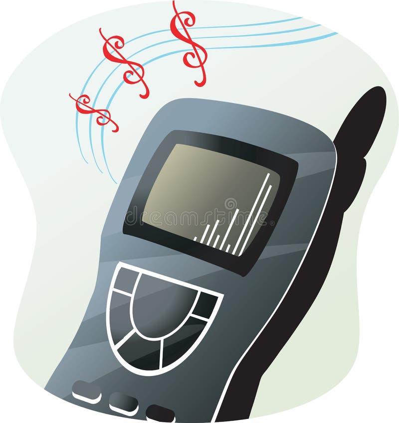 Music and mobilephone stock vector. Illustration of phone - 3696029