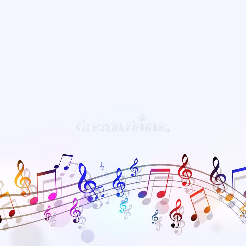 Music Notes Multicolor Background Stock Illustrations – 509 Music Notes ...