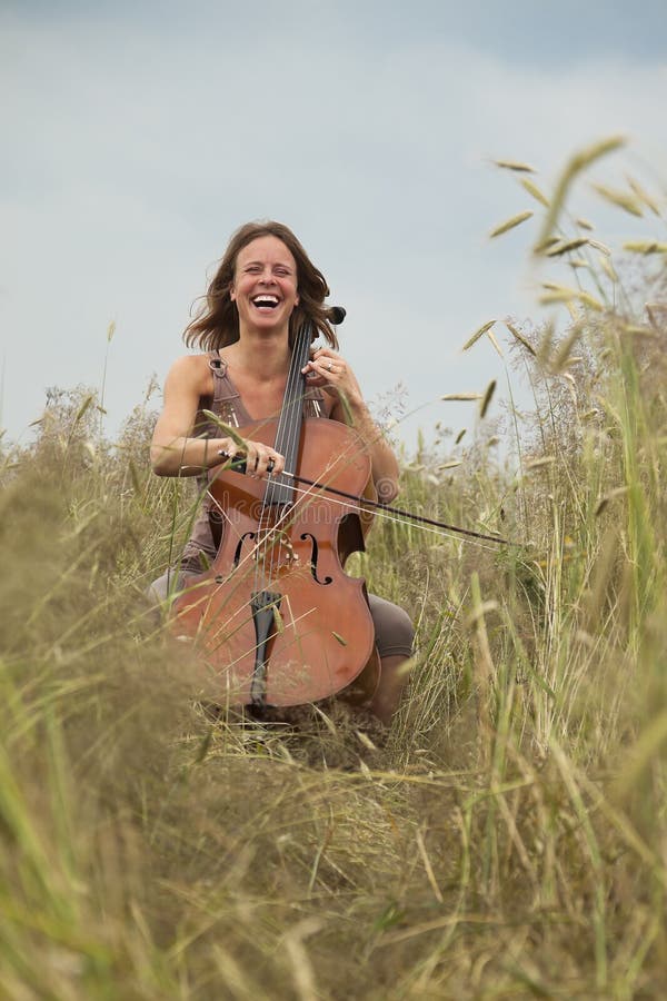 Music in nature stock photo. Image of instrument, cello - 32052014