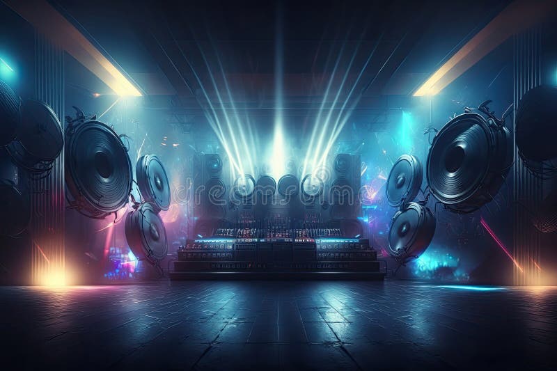 Night Club Music Background. Illustration AI Generative Stock ...