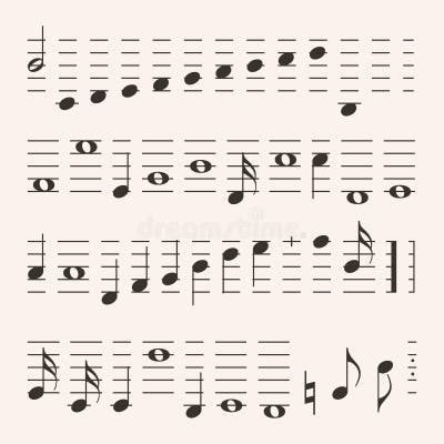 Music Notation and Symble Elements Collection. Stock Vector ...