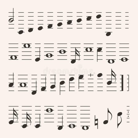 Music Notation and Symble Elements Collection. Stock Vector ...