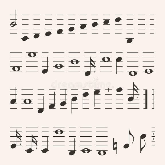 Music Notation and Symble Elements Collection. Stock Vector ...