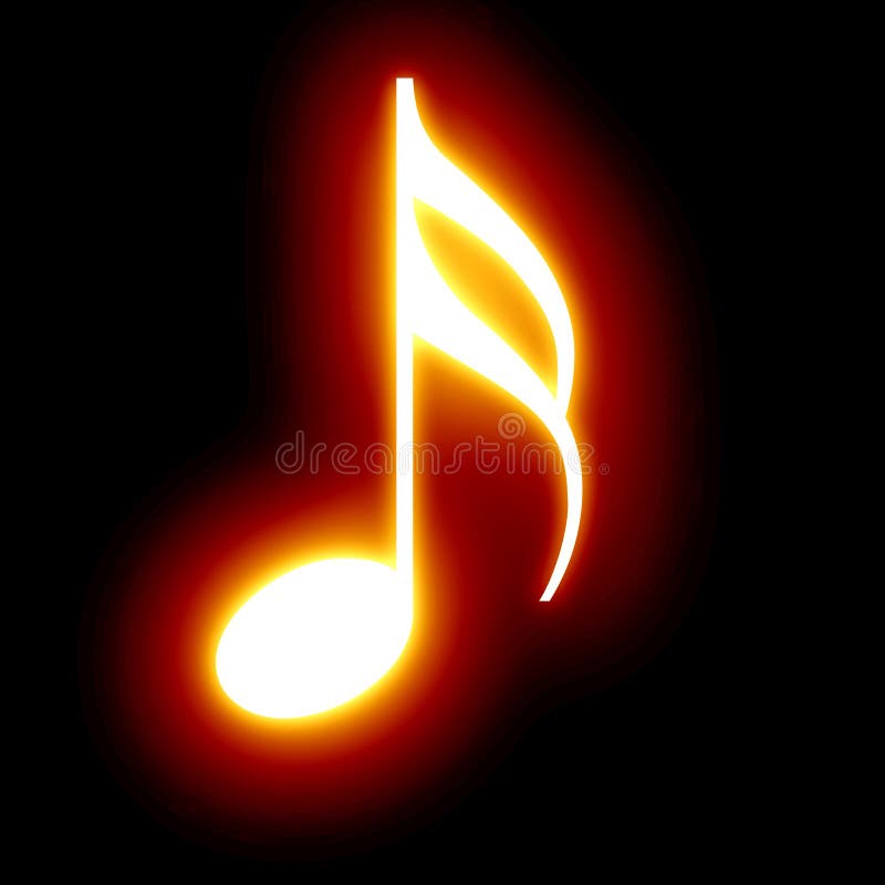 Fiery Music Note