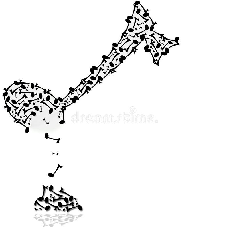 Music note stock vector. Illustration of rain, black - 22960132
