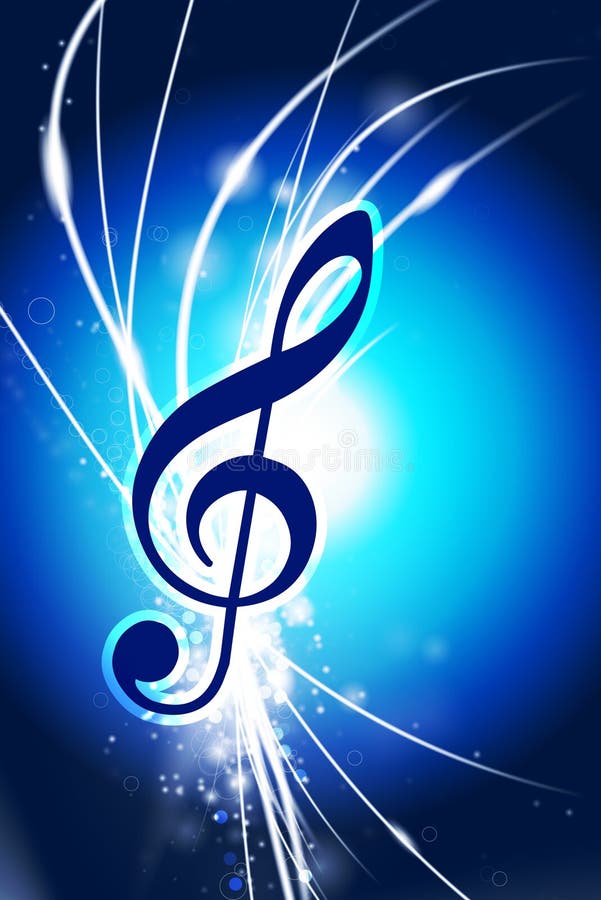 Music Note on Abstract Modern Light Background Stock Illustration ...