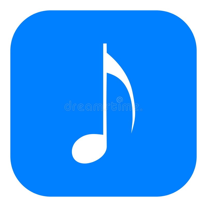 Music note and app icon stock vector. Illustration of rounded - 236873691