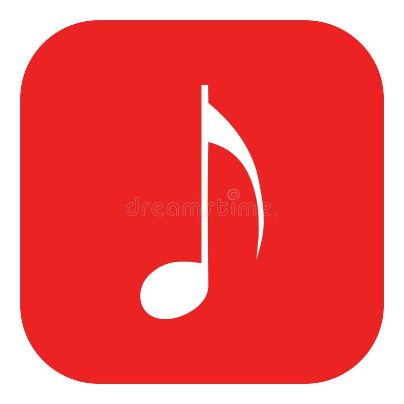 Music note and app icon stock vector. Illustration of rounded - 245779655