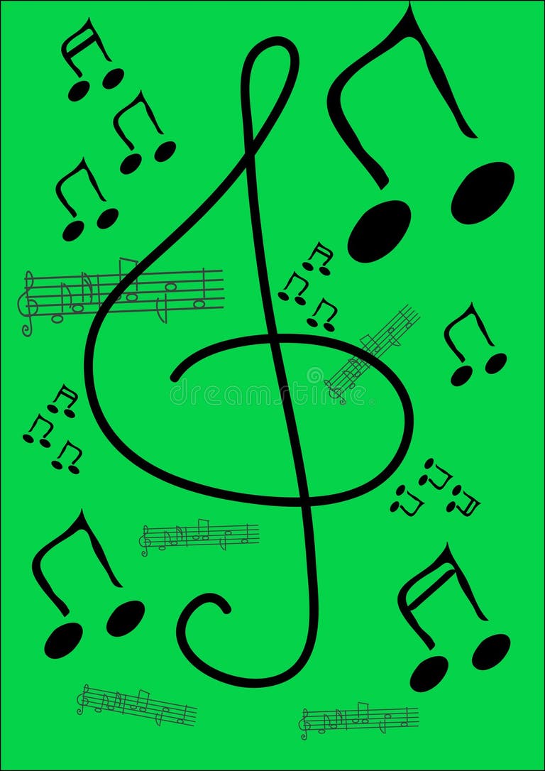 Music Note Green Background Stock Illustrations – 4,015 Music Note ...