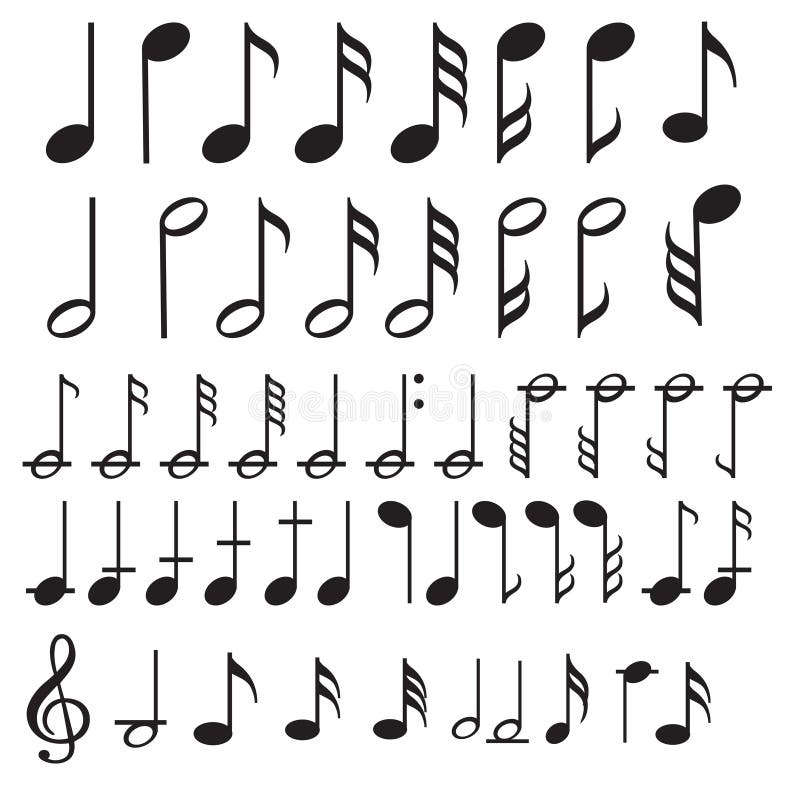 Music Note Background with Symbols Stock Vector - Illustration of ...