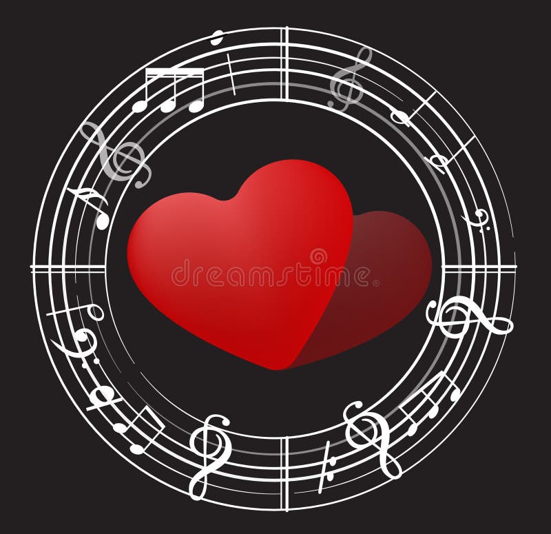 Music Note Background with Symbols Stock Vector - Illustration of black ...