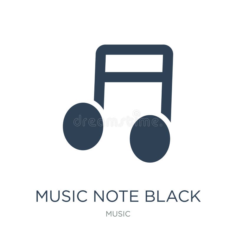 Music Note Black Icon in Trendy Design Style. Music Note Black Icon ...