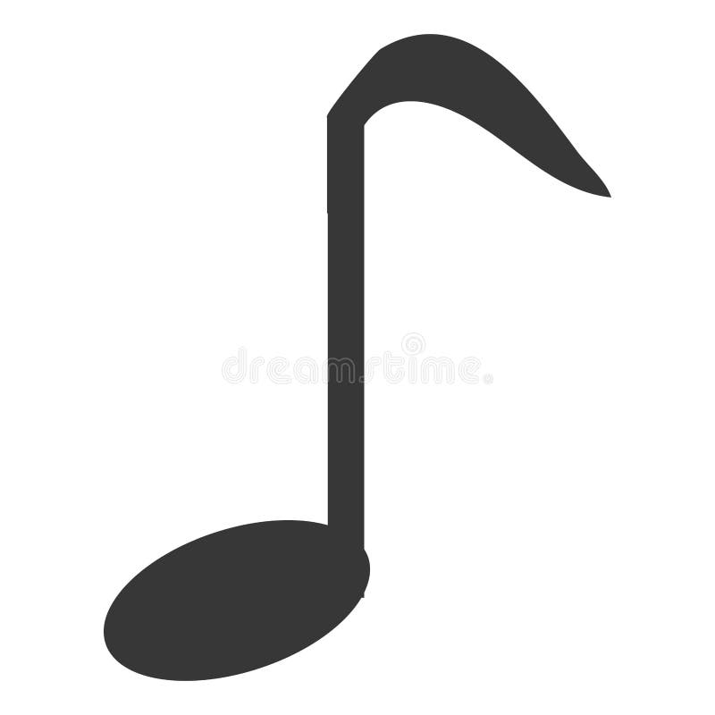 Music Note in Black and White. Stock Vector - Illustration of artistic ...