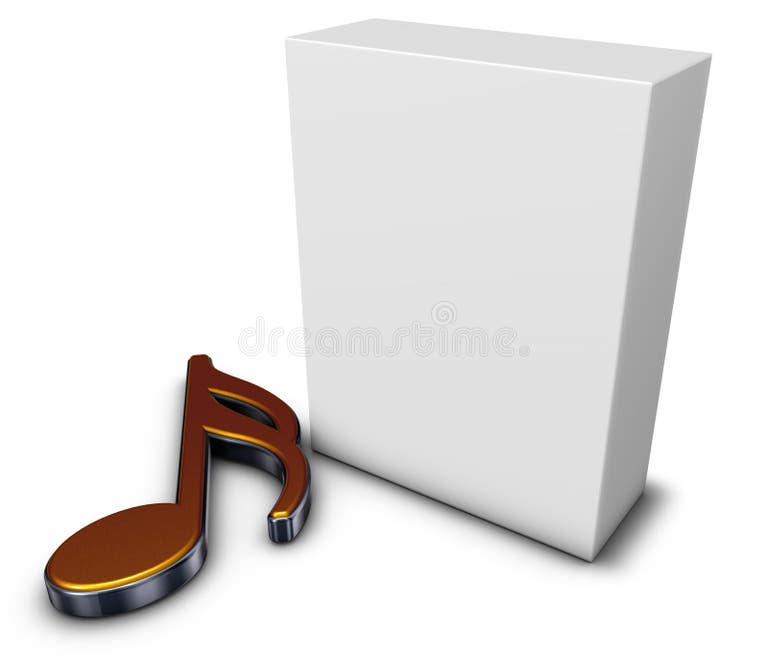 Music note and box stock illustration. Illustration of cardboard ...