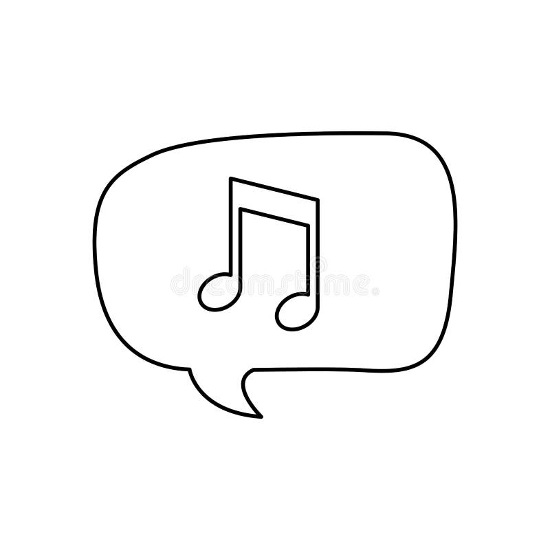 Music note in bubble stock illustration. Illustration of music - 86418491
