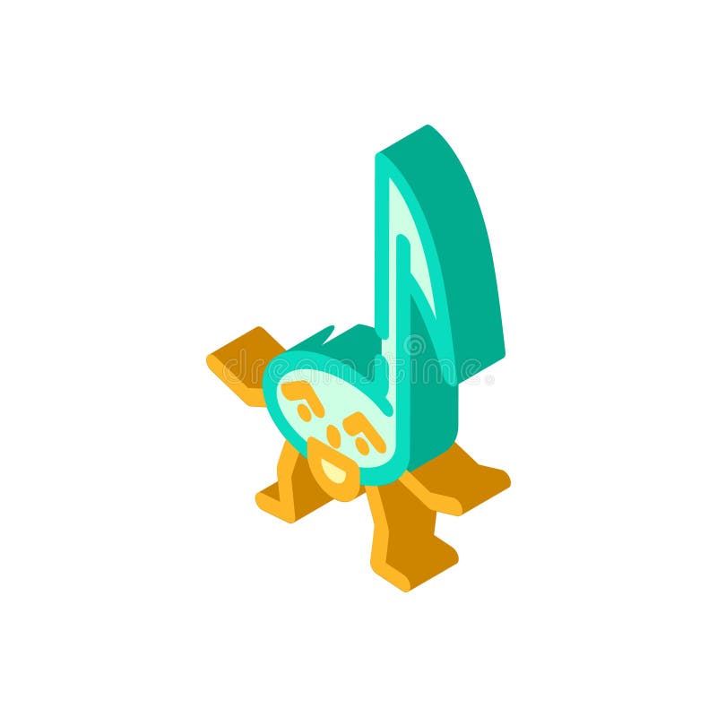 Music Note Character Retro Isometric Icon Vector Illustration Stock ...