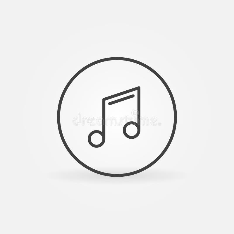 Music Note in Circle Outline Vector Concept Icon Stock Vector ...