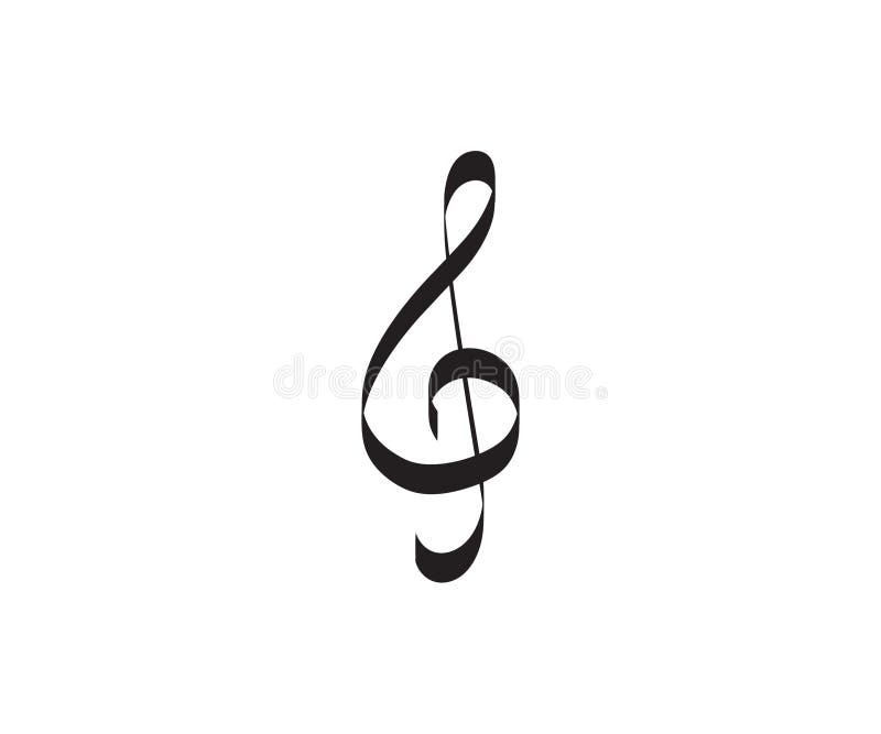 Music Note Clef Icon Vector Logo Design Template Stock Vector ...