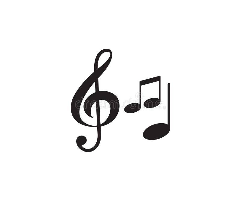 Music Note Clef Icon Vector Logo Design Template Stock Vector ...